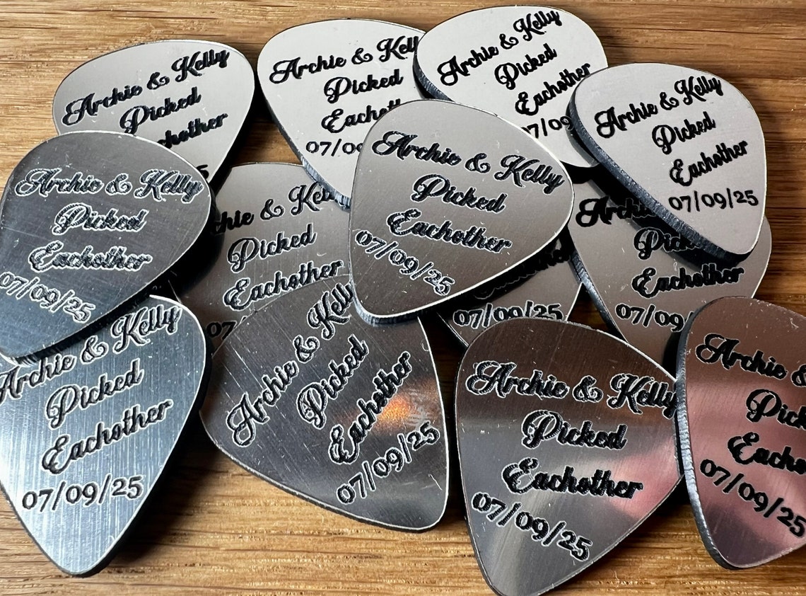 PERSONALISED GUITAR PLECTRUM Acrylic Music Themed Wedding - Etsy UK