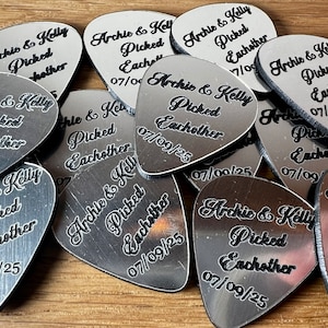 PERSONALISED GUITAR PLECTRUM Acrylic Music Themed Wedding Table ...