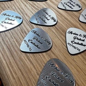 PERSONALISED GUITAR PLECTRUM Acrylic Music Themed Wedding Table ...