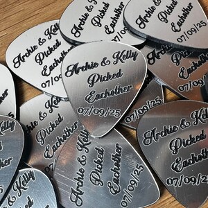 PERSONALISED GUITAR PLECTRUM Acrylic Music Themed Wedding Table ...