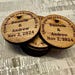 Personalised Oak Thank You Tokens Wedding Favours Circles party ...