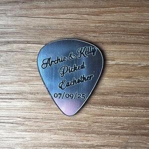 PERSONALISED GUITAR PLECTRUM Acrylic Music Themed Wedding Table ...