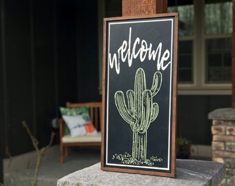 Cactus Welcome Sign - Etsy