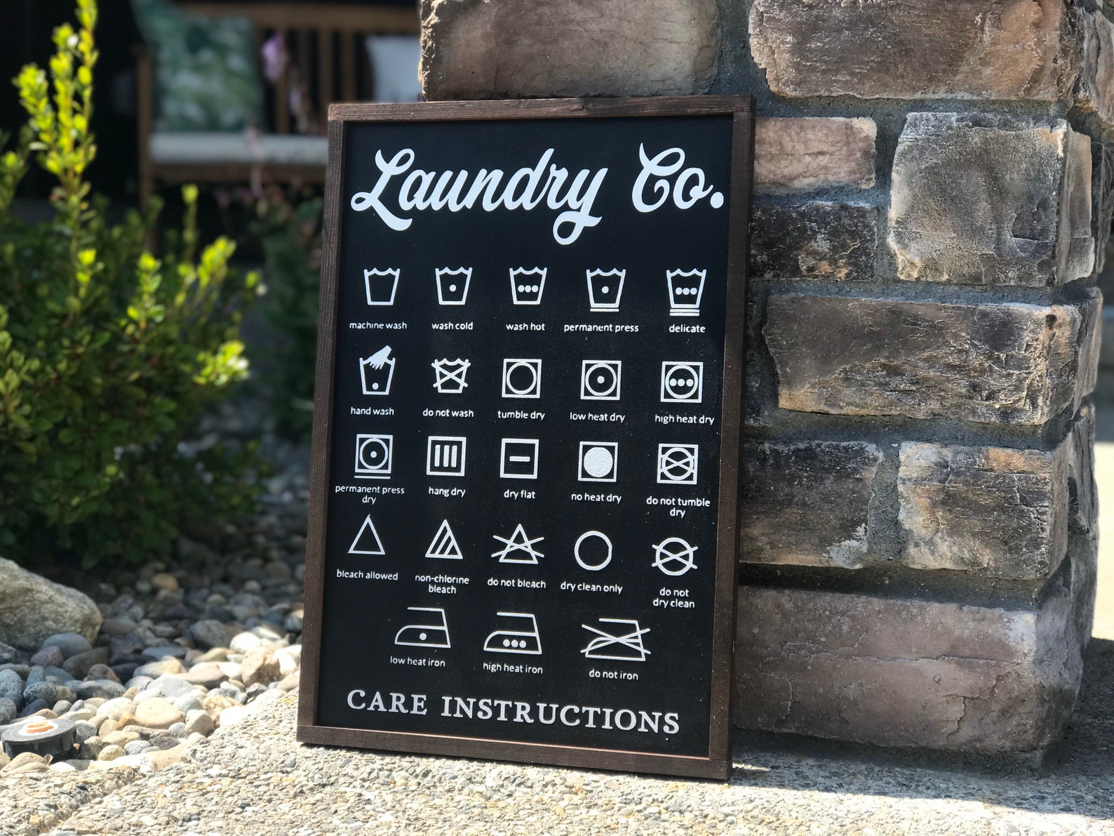 Laundry Co Sign Laundry Rules Care Instructions Laundry | Etsy