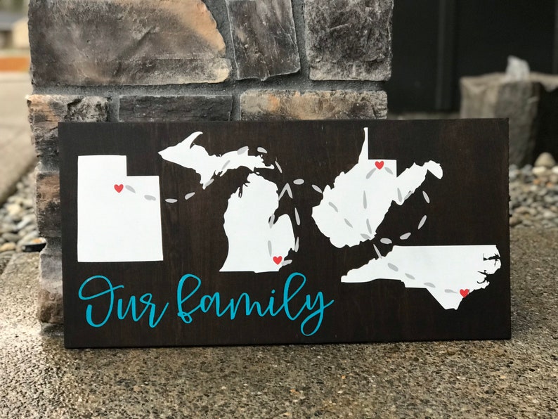CUSTOM state sign state sign wedding gift state to state | Etsy