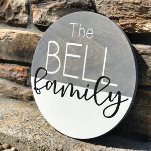 Family Sign Personalized Customizable Round Sign Housewarming Birthday ...