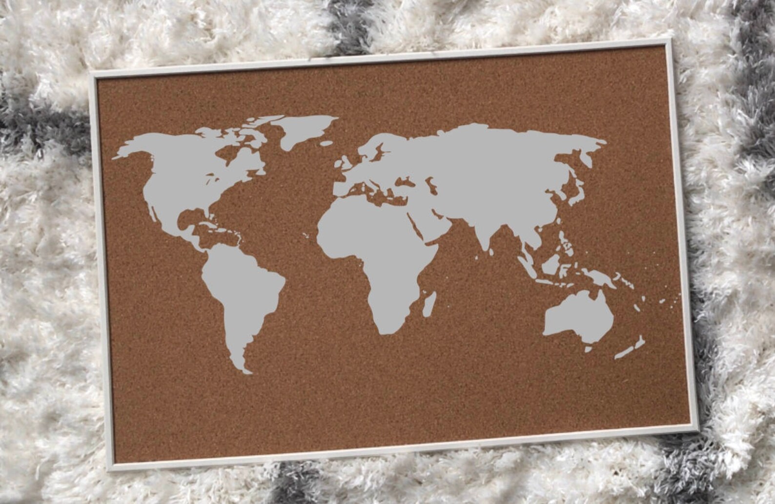 World Map Cork Board Tack Board Custom Sign Teen Bedroom - Etsy