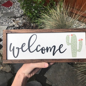 Welcome Sign/welcome/cactus/cacti/southwestern/entry/living Room/moving ...