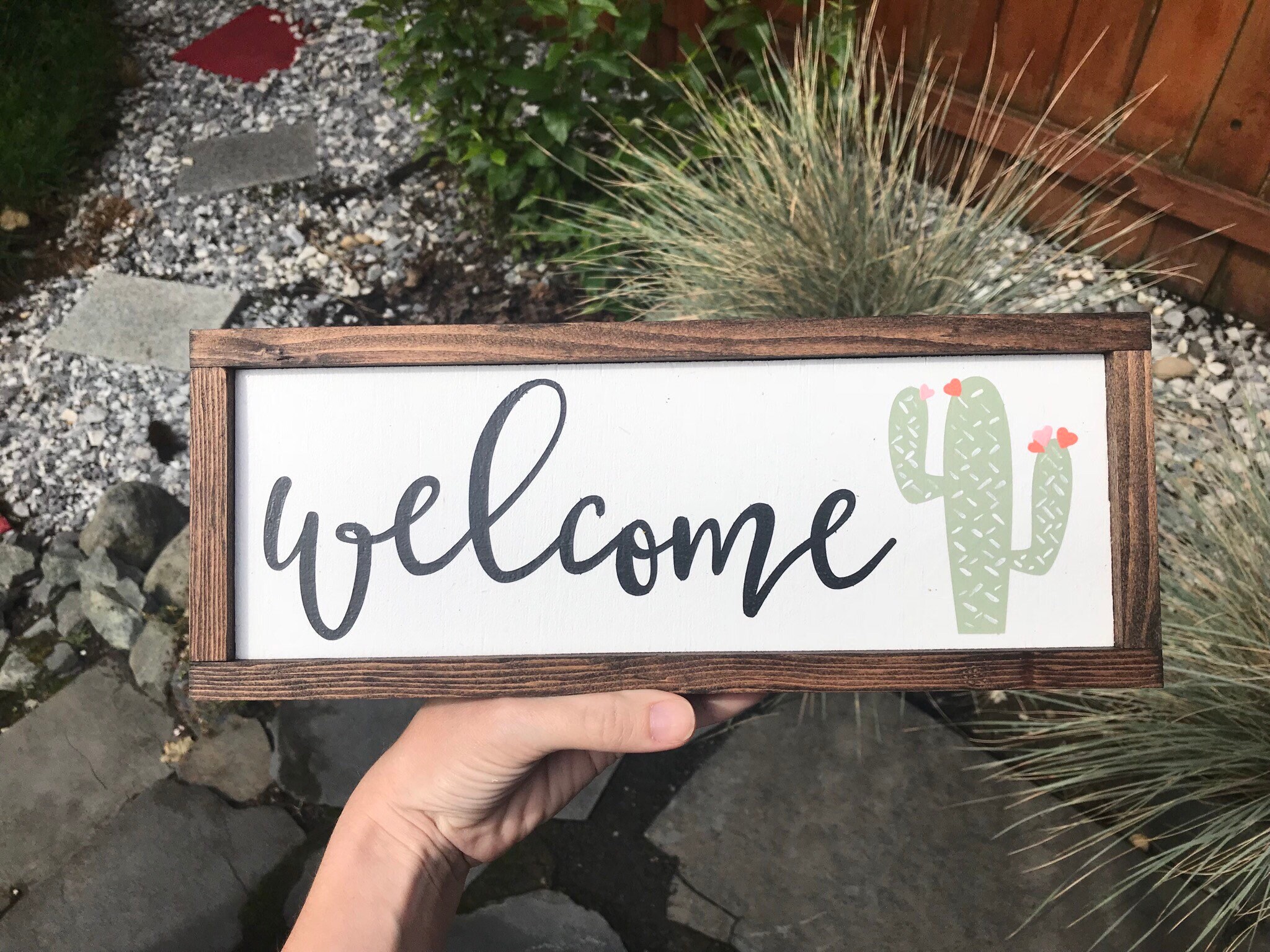 Welcome Sign/welcome/cactus/cacti/southwestern/entry/living - Etsy
