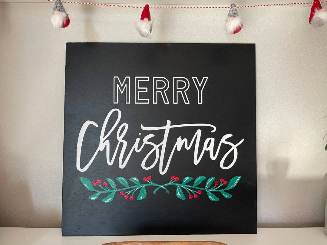 Merry Christmas Christmas Sign Decor - Etsy