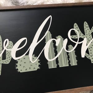 Welcome Sign/welcome/cactus/cacti/southwestern/entry/living Room/moving ...