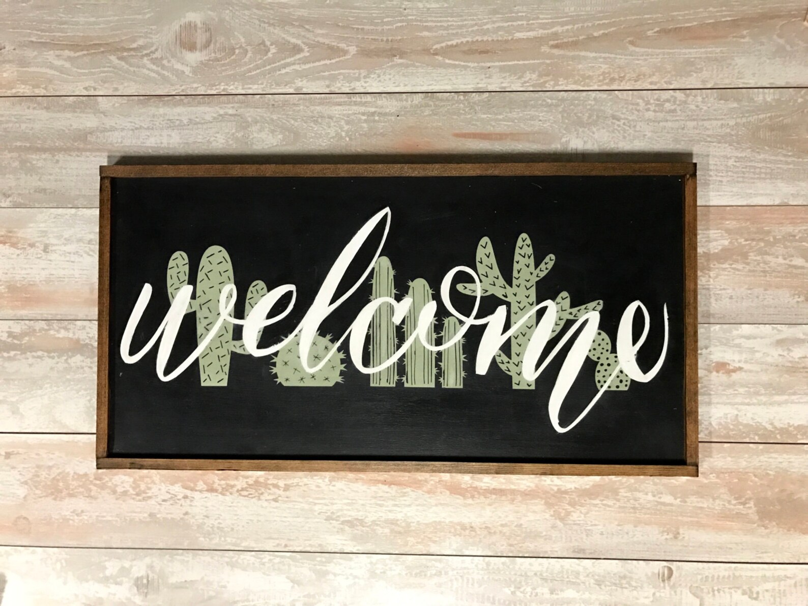 Welcome Sign/welcome/cactus/cacti/southwestern/entry/living - Etsy