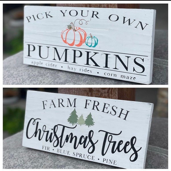 Reversible Holiday Signs - Etsy