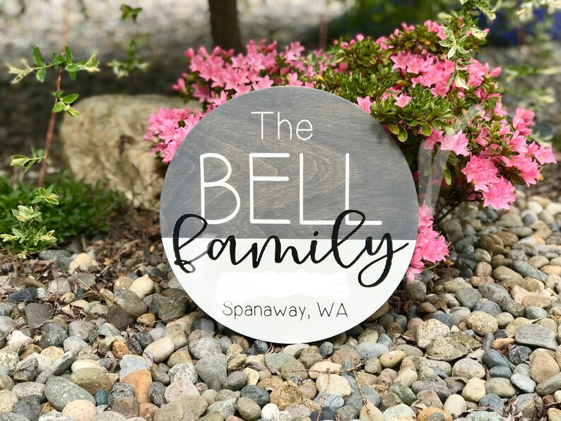 Family Sign Personalized Customizable Round Sign - Etsy