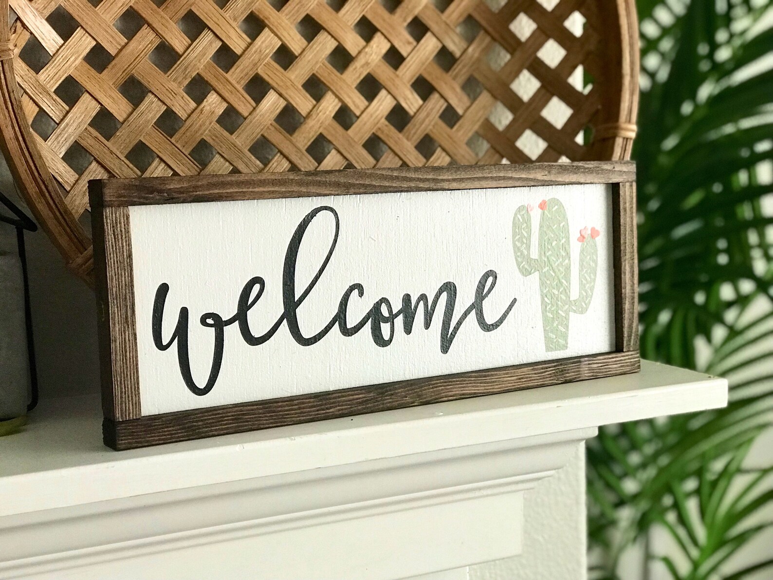 Welcome Sign/welcome/cactus/cacti/southwestern/entry/living - Etsy