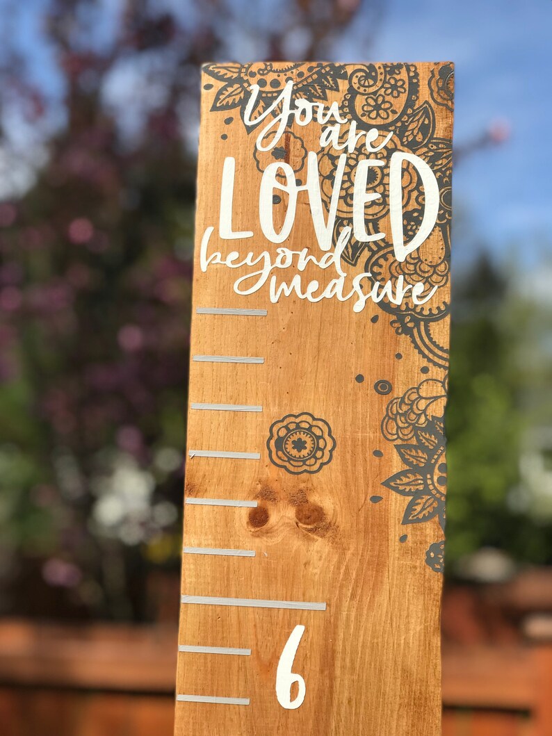 Growth Chart Ruler Growth Chart Paisley Nursery Decor - Etsy