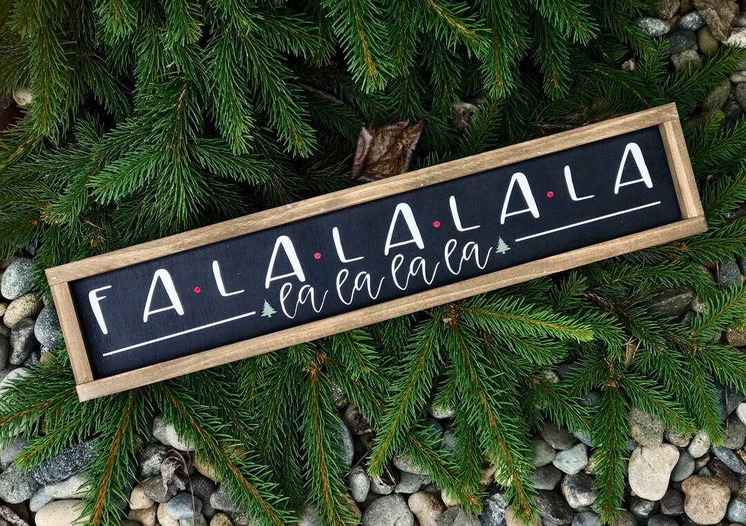Fa La La La La Sign Christmas Sign Christmas Decor Christmas Holiday ...