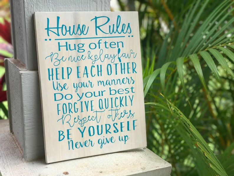 House Rules Sign House Rules Home Rules Sign Home Rules | Etsy