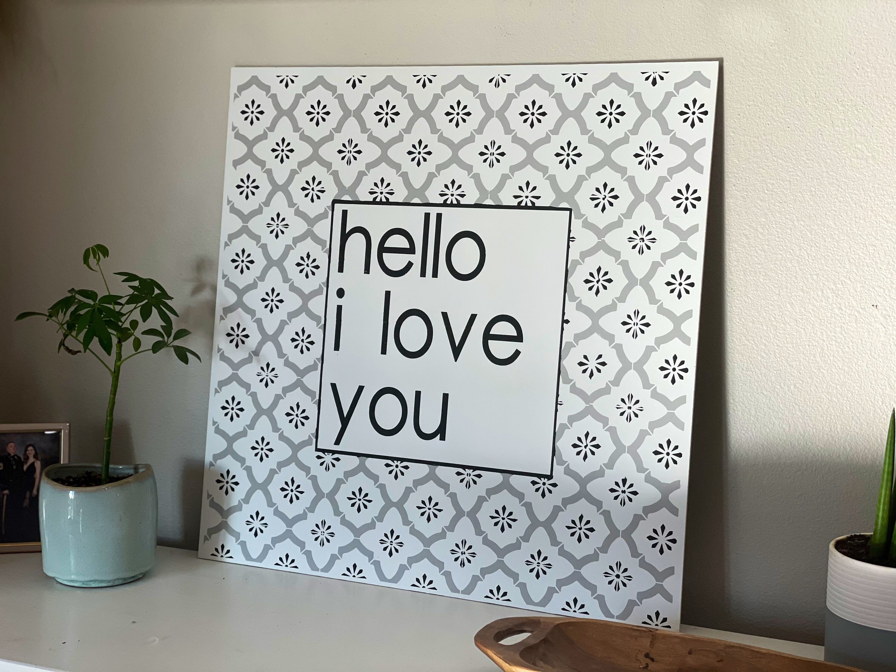 Hello I love you love bedroom sign living room decor | Etsy