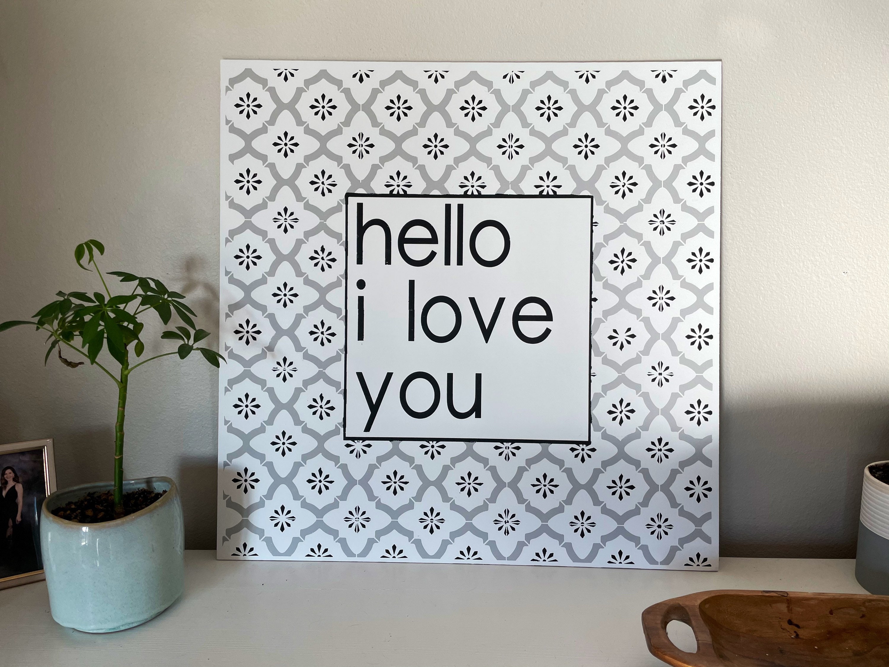 Hello I love you love bedroom sign living room decor | Etsy
