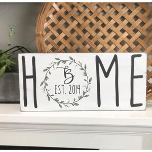 Home Established Sign Home Home Sign Home Wreath Sign - Etsy
