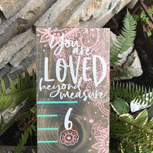 Growth Chart Ruler Growth Chart Paisley Nursery Decor Custom Sign ...