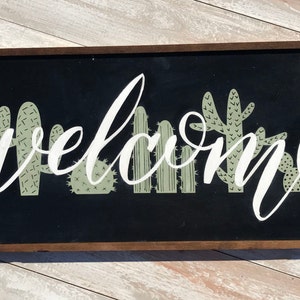 Welcome Sign/welcome/cactus/cacti/southwestern/entry/living Room/moving ...