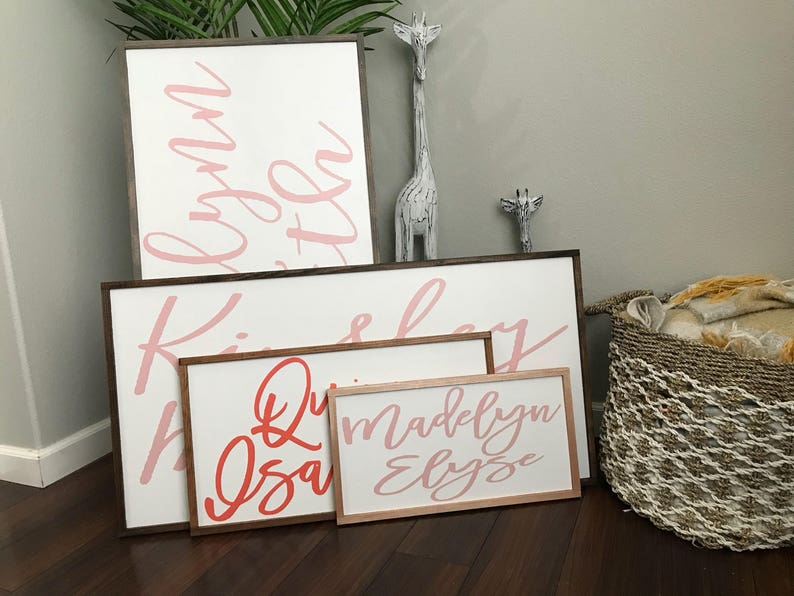 Custom Name Nursery Baby Name Sign Nursery Sign - Etsy