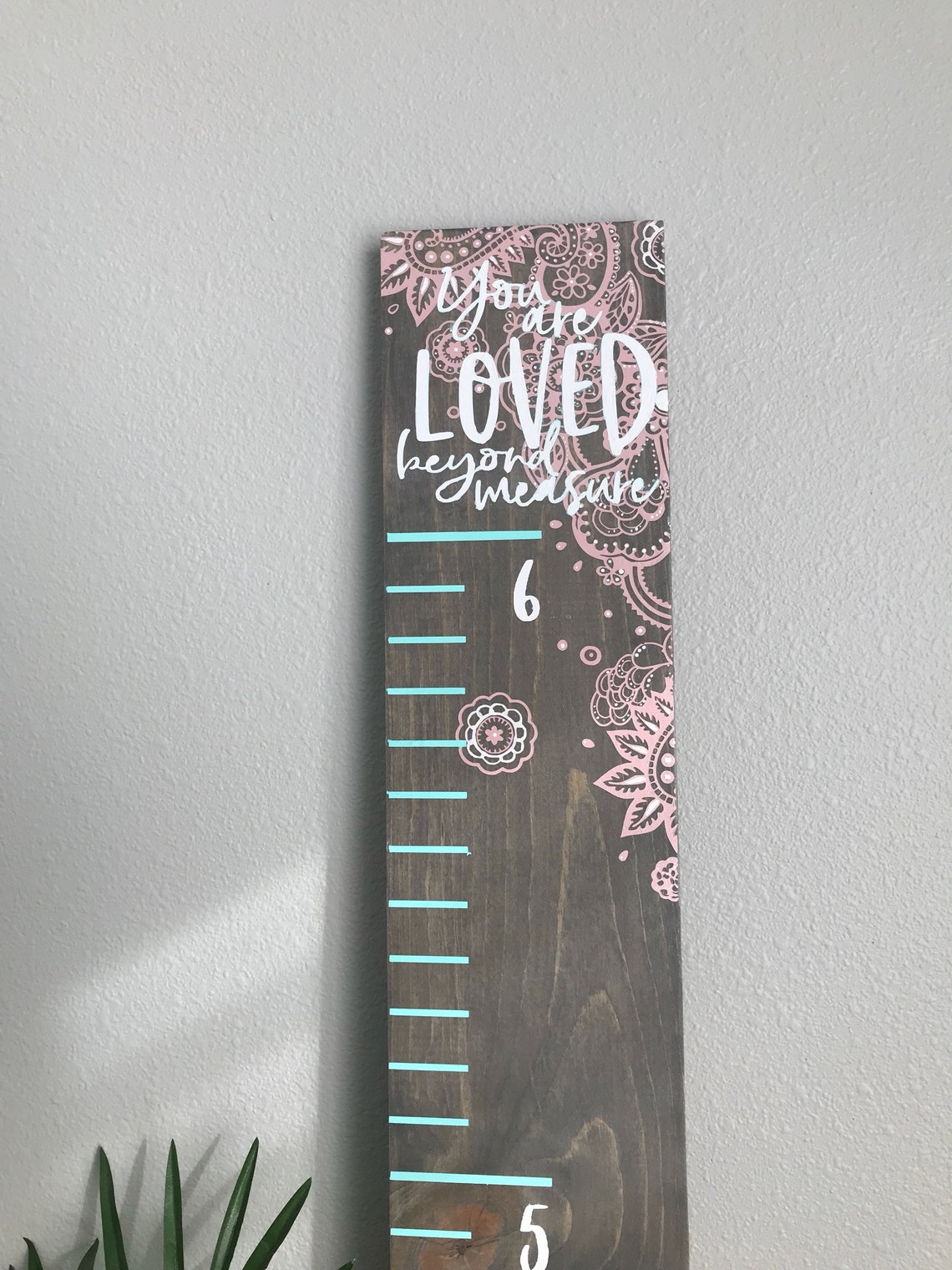 Growth Chart Ruler Growth Chart Paisley Nursery Decor - Etsy