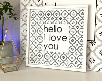 Hello Love Sign | Etsy