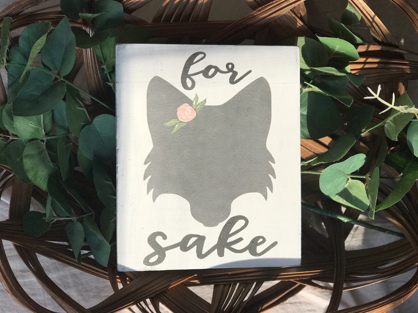 For fox sake funny sign adult humor funny funny sign | Etsy