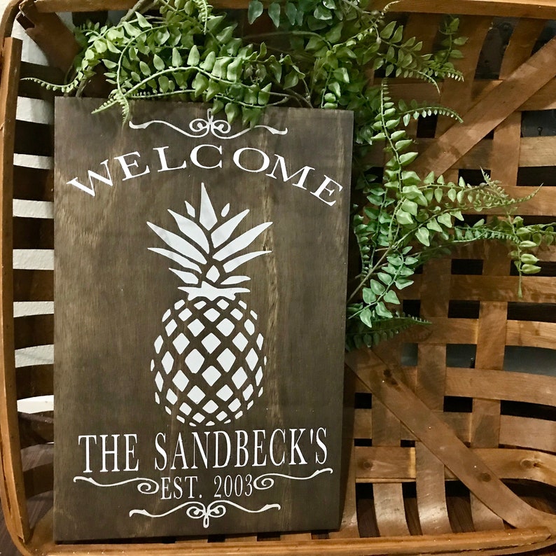 Welcome Sign Custom Welcome Sign Last Name Family Name - Etsy