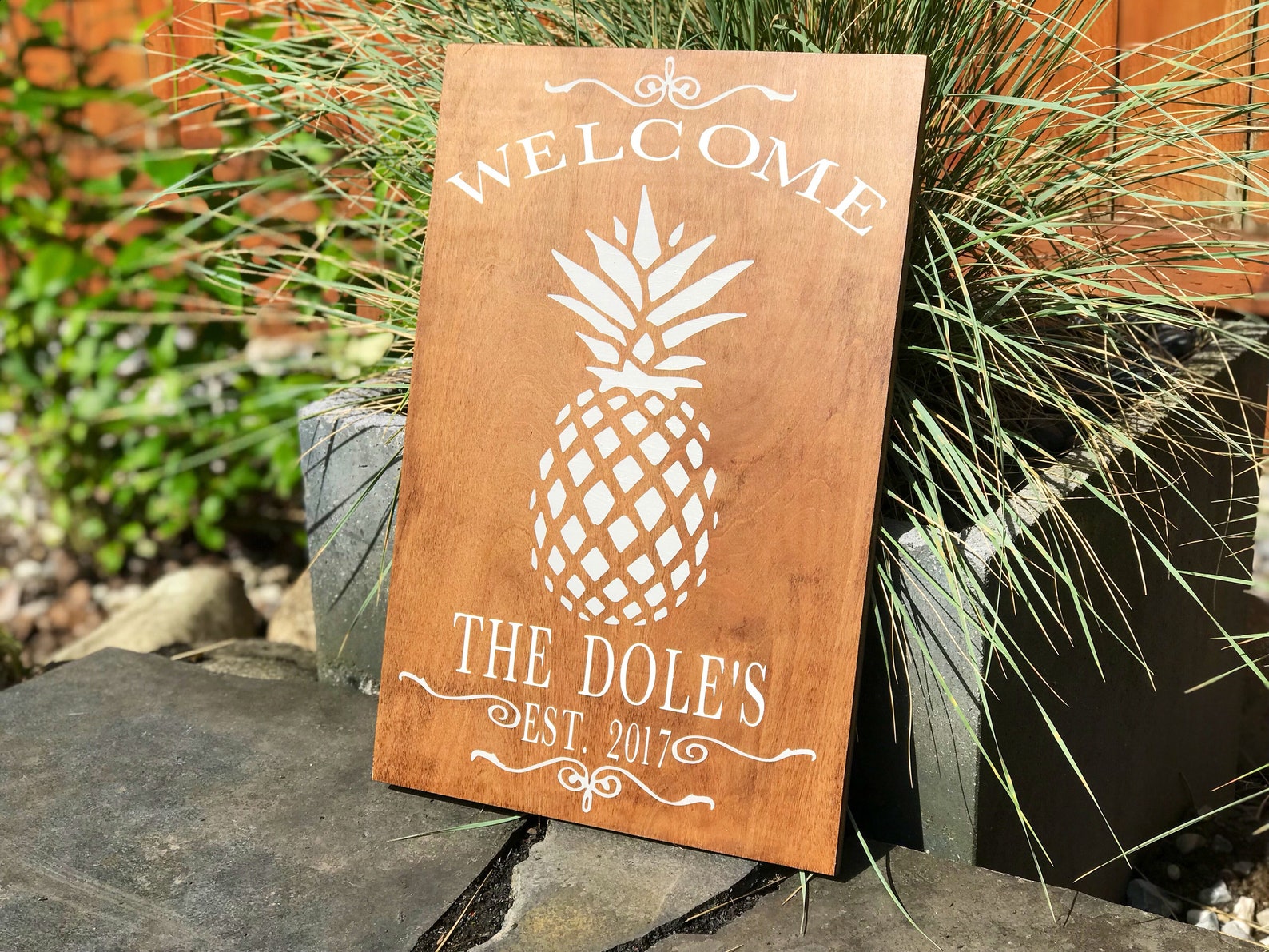 Welcome Sign Custom Welcome Sign Last Name Family Name | Etsy