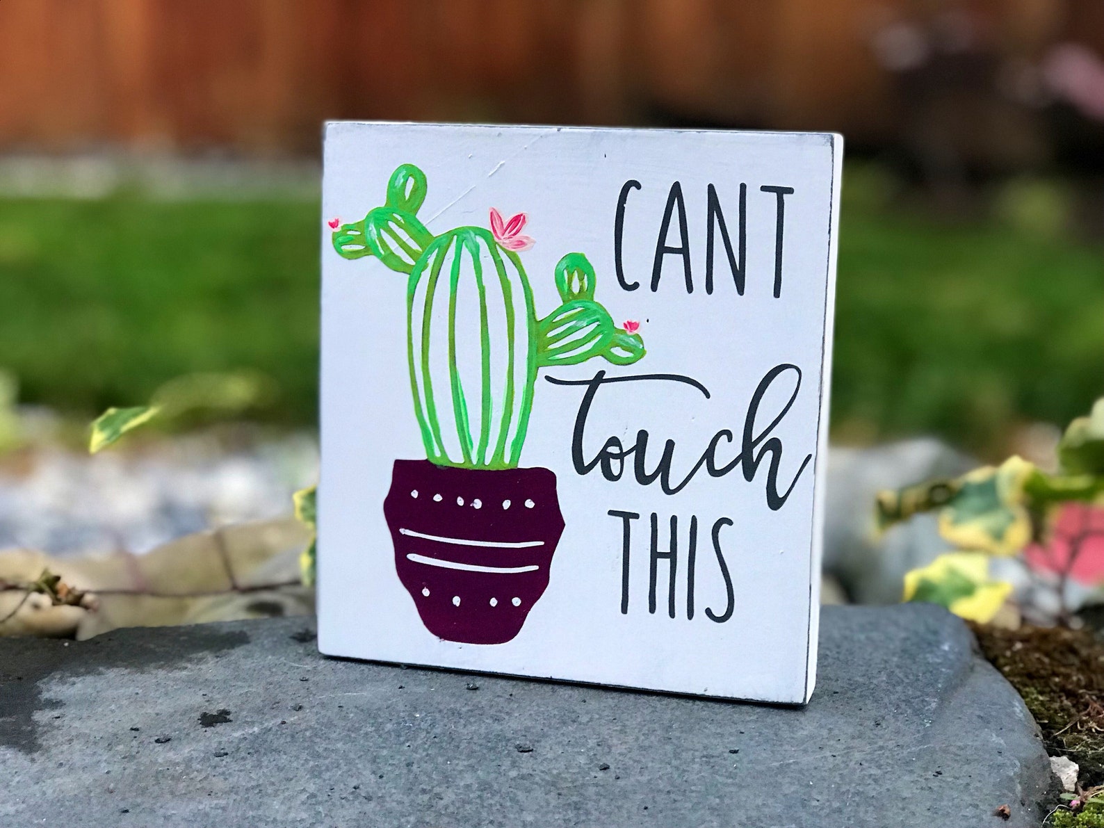 Cant Touch This Cactus Sign Cactus Cactus Decor Cactus | Etsy