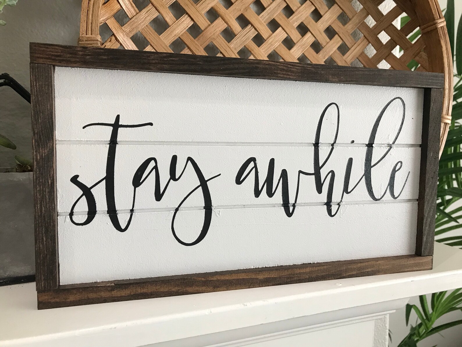 Stay Awhile Stay Awhile Sign Stay Awhile Wood Sign Home - Etsy