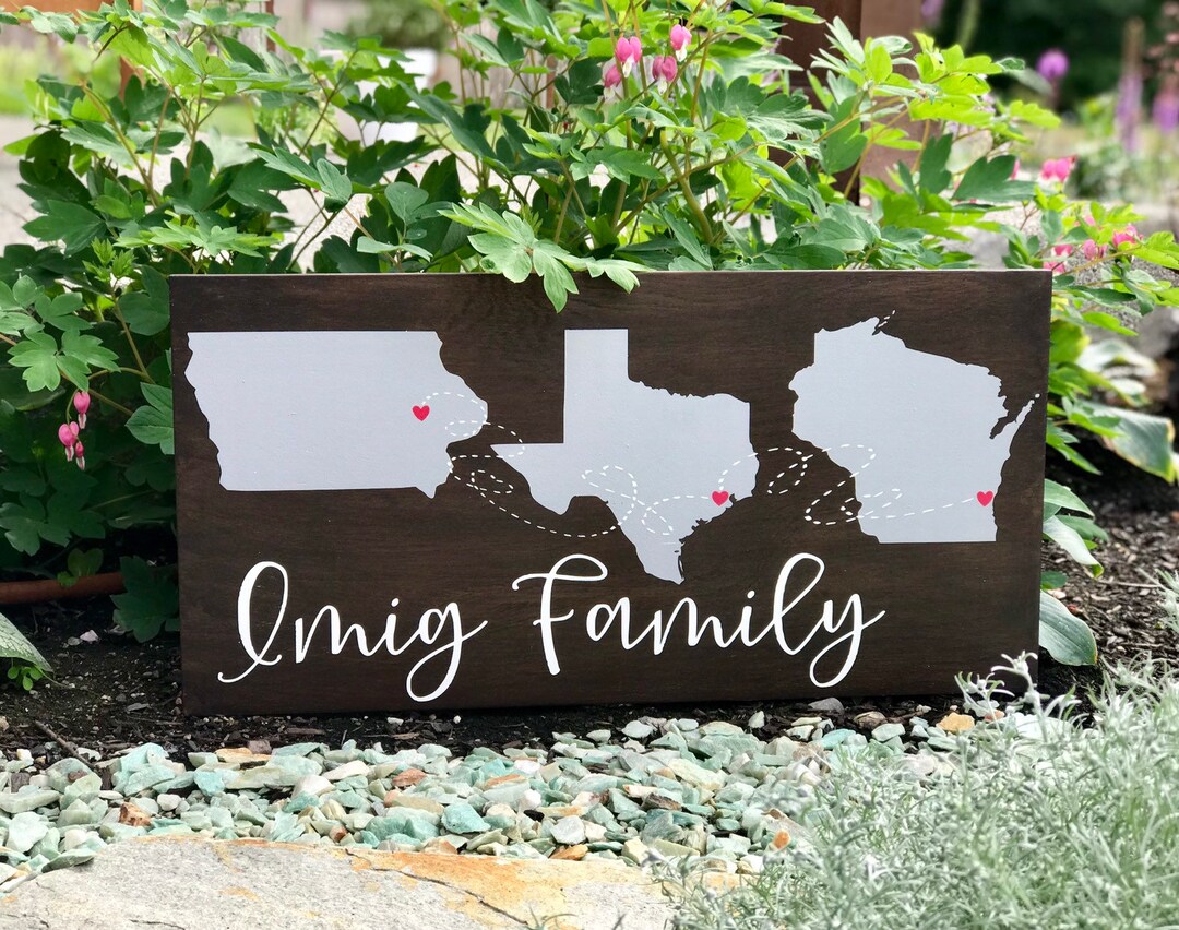 CUSTOM State Sign State Sign Wedding Gift State to State Wedding Sign ...
