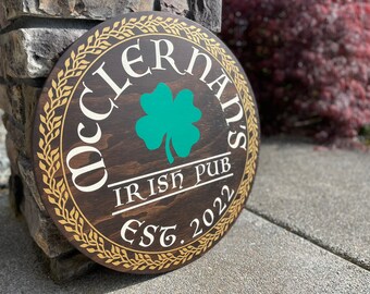 Slainte W/ Shamrock Bar Sign/ Irish Gaelic Cheers to Good - Etsy