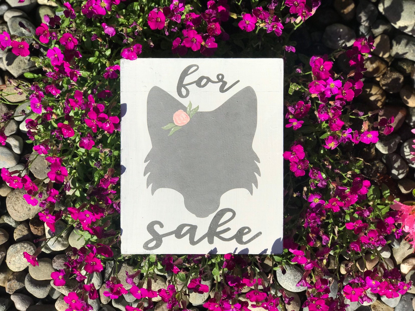 For fox sake funny sign adult humor funny funny sign | Etsy