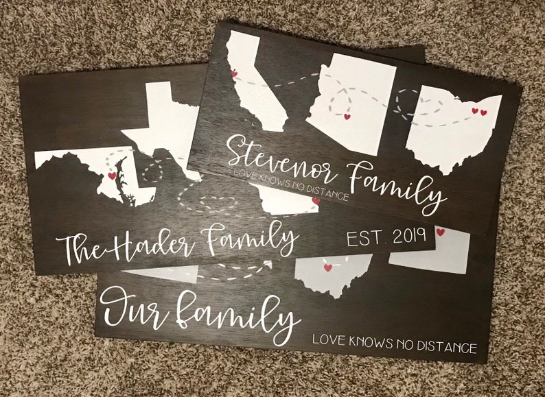 CUSTOM State Sign State Sign Wedding Gift State to State - Etsy