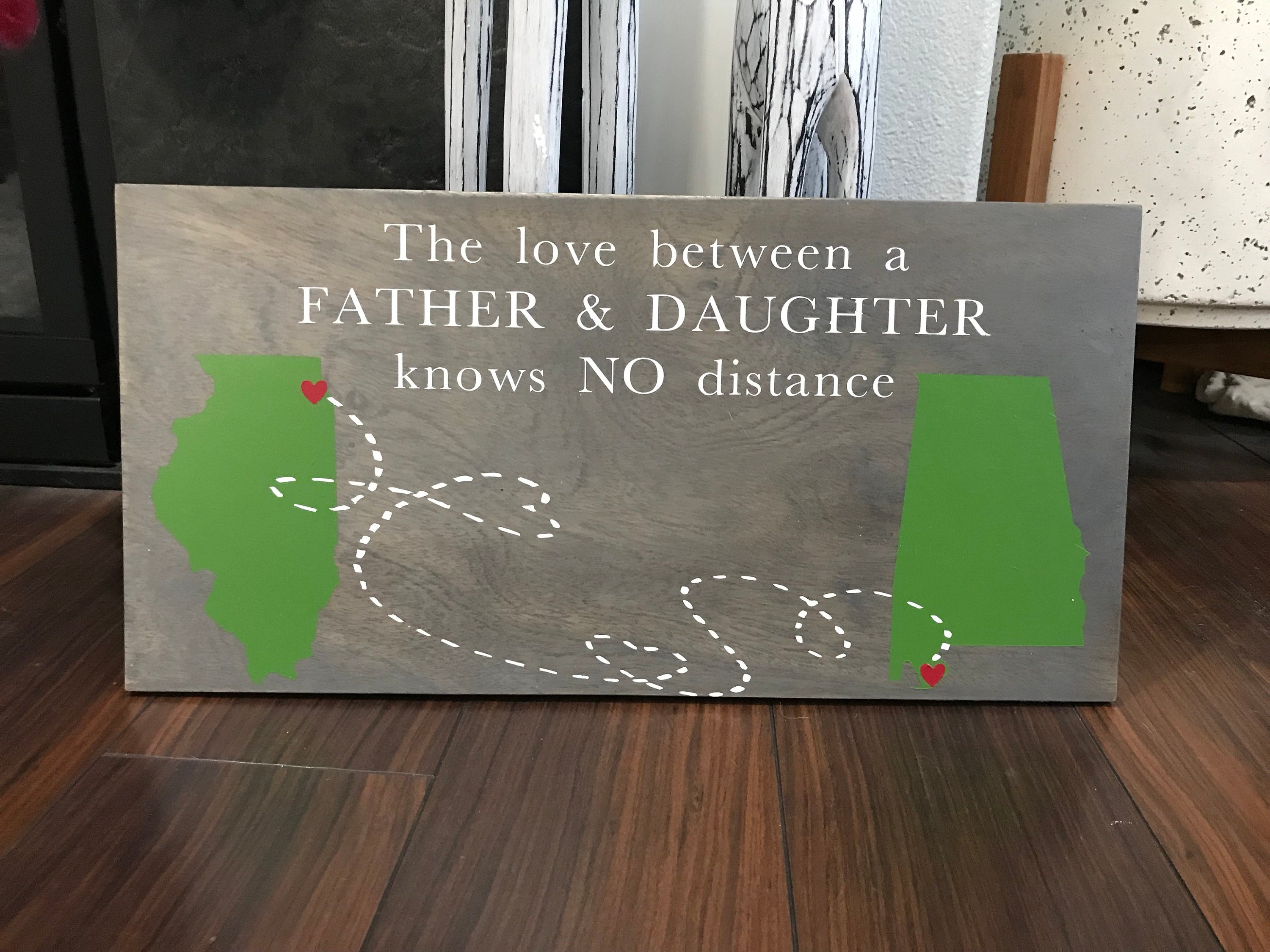 Fathers Day Fathers Day Gift Father Sign Father Daughter | Etsy