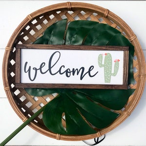 Welcome Sign/welcome/cactus/cacti/southwestern/entry/living Room/moving ...
