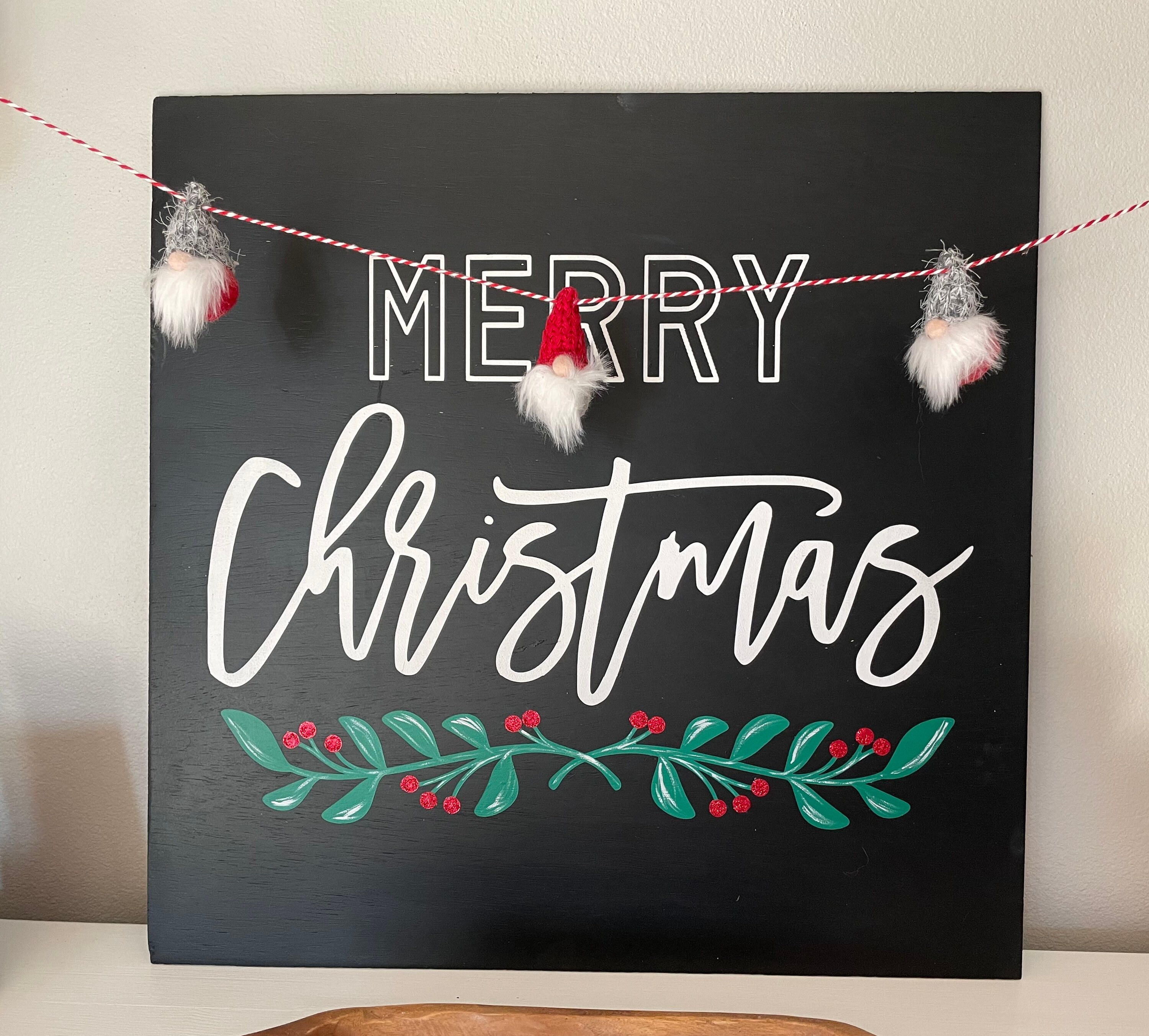 Merry Christmas Christmas Sign Decor | Etsy