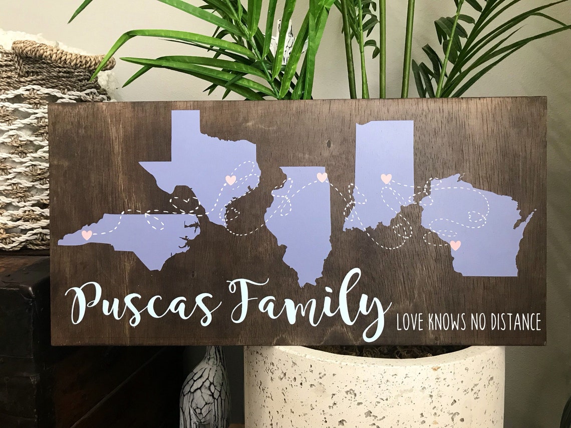 CUSTOM state sign state sign wedding gift state to state | Etsy