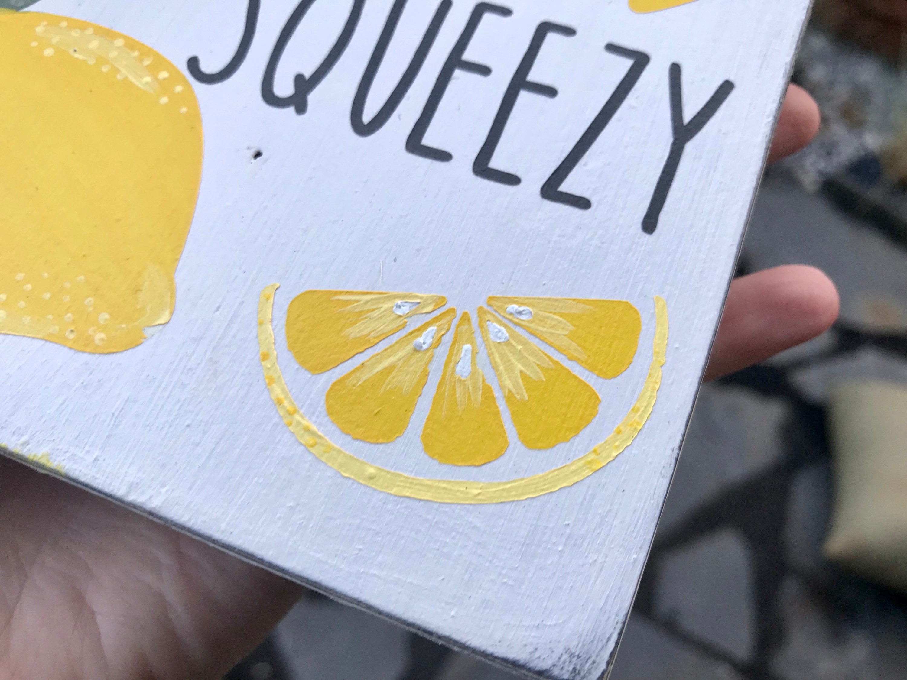 Easy peasy lemon squeezy lemon mini sign lemon sign - Etsy