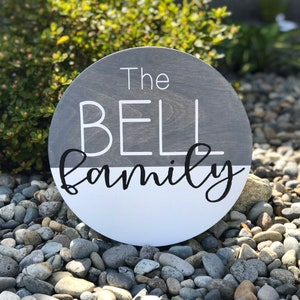 Family Sign Personalized Customizable Round Sign Housewarming Birthday ...