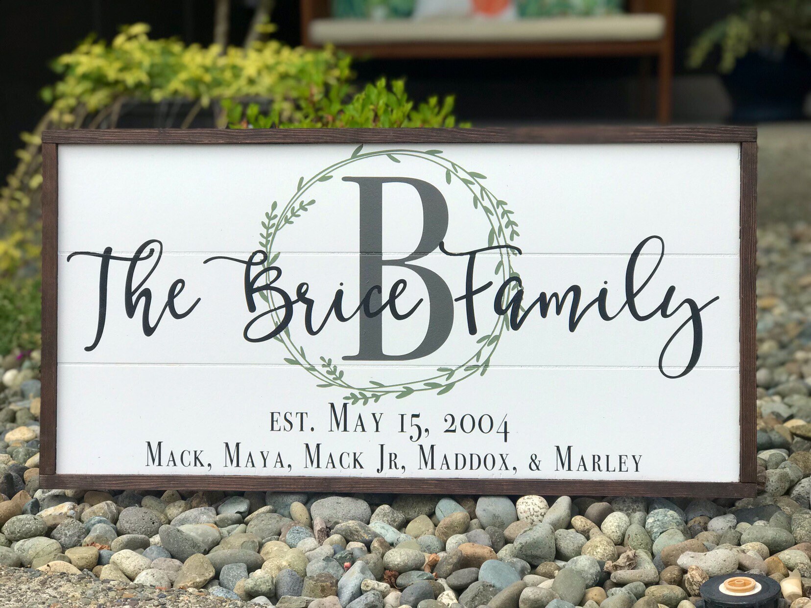 Family established wood sign family established sign | Etsy