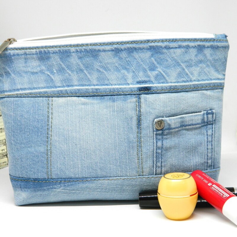Denim Pouch - Etsy