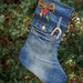 Recycled Denim Christmas Stocking Handmade Xmas Stocking - Etsy