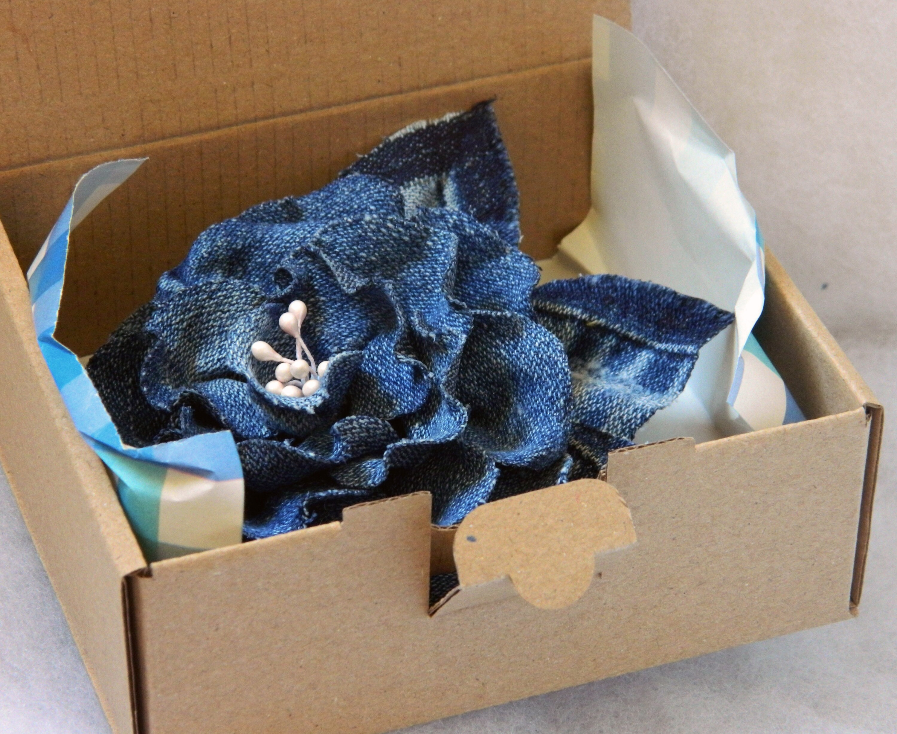 Denim Jeans Flower Denim Flower Flower Pin Denim Jewelry | Etsy