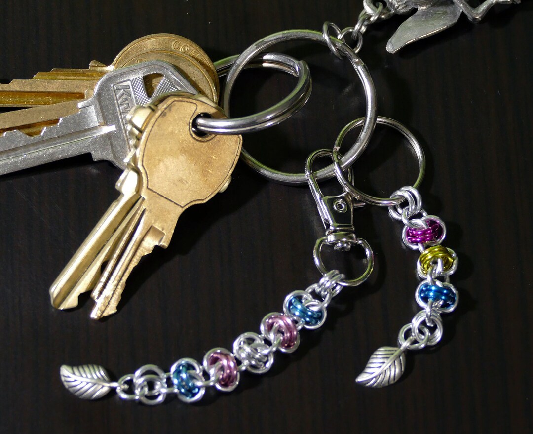 Barrel Weave LGBTQ+ Pride Chainmail Keychains - All Pride Flags ...